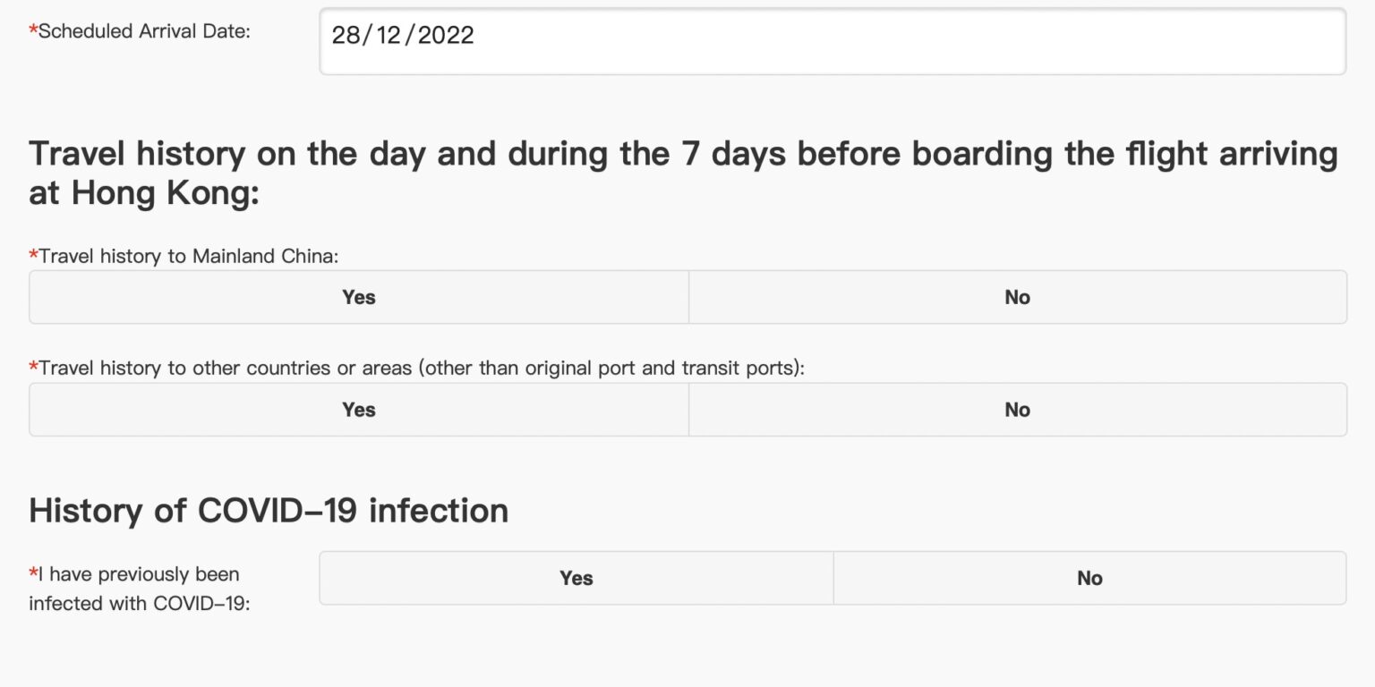 How to Fill Health Declaration Form to get QR Code to Enter Hong Kong ...